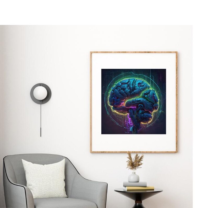 Neuroscience Brain Art; Digital Download Prints - Brain Computer ...