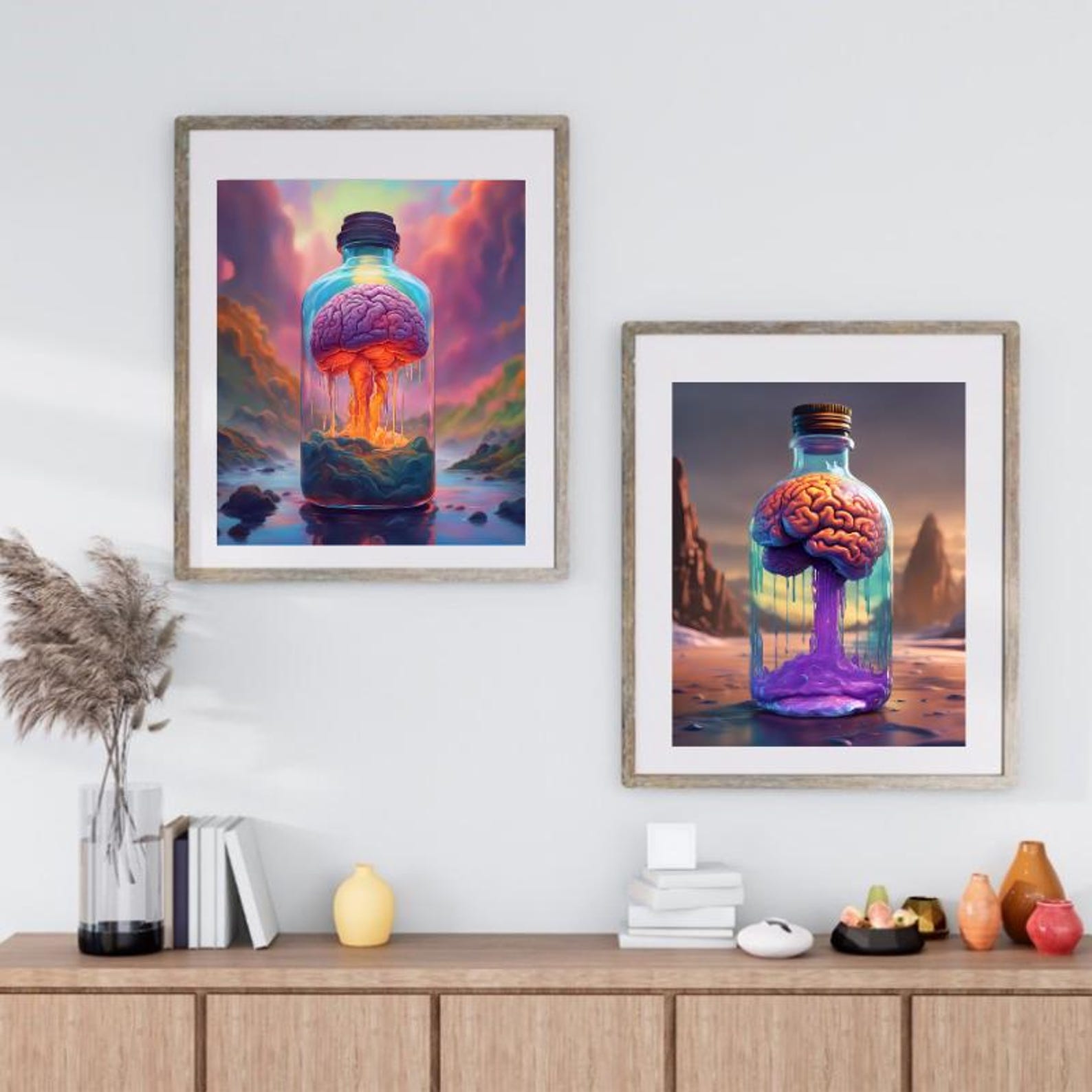 Neuroscience Brain Art; Digital Download Prints- Neurology, Fantasy ...