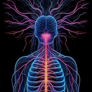 Neuroscience Brain Artdigital Download Prints Luminous Neural Network ...