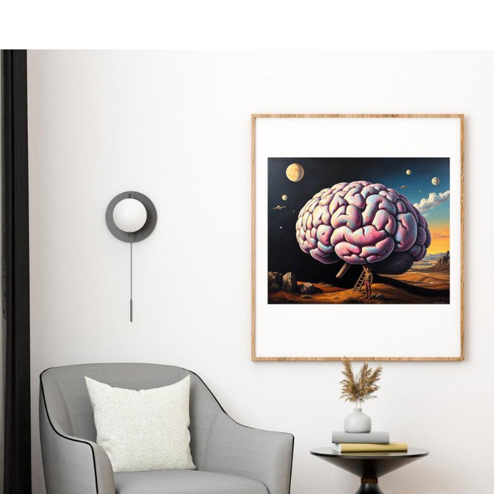 Neuroscience Brain Art;digital Download Prints-surrealistic Neuroworld ...