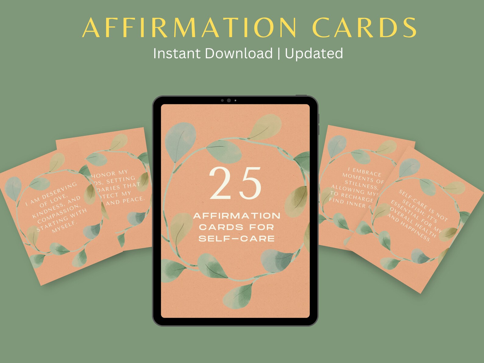 Affirmation Cards for Self-care and Self-discovery Mindful Cards Mental ...