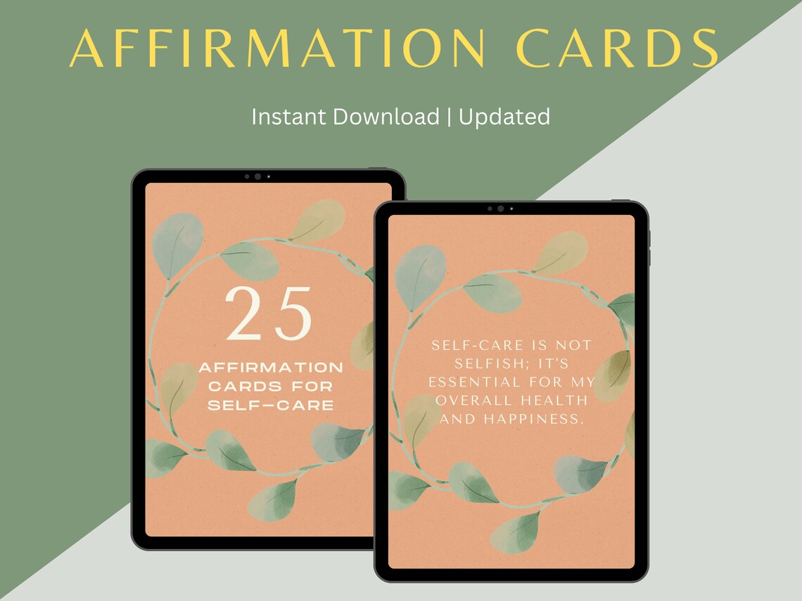 Affirmation Cards for Self-care and Self-discovery Mindful Cards Mental ...