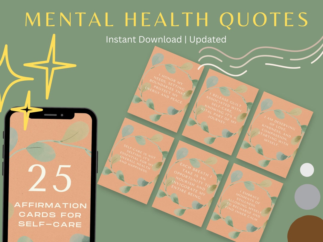 Affirmation Cards for Self-care and Self-discovery Mindful Cards Mental ...