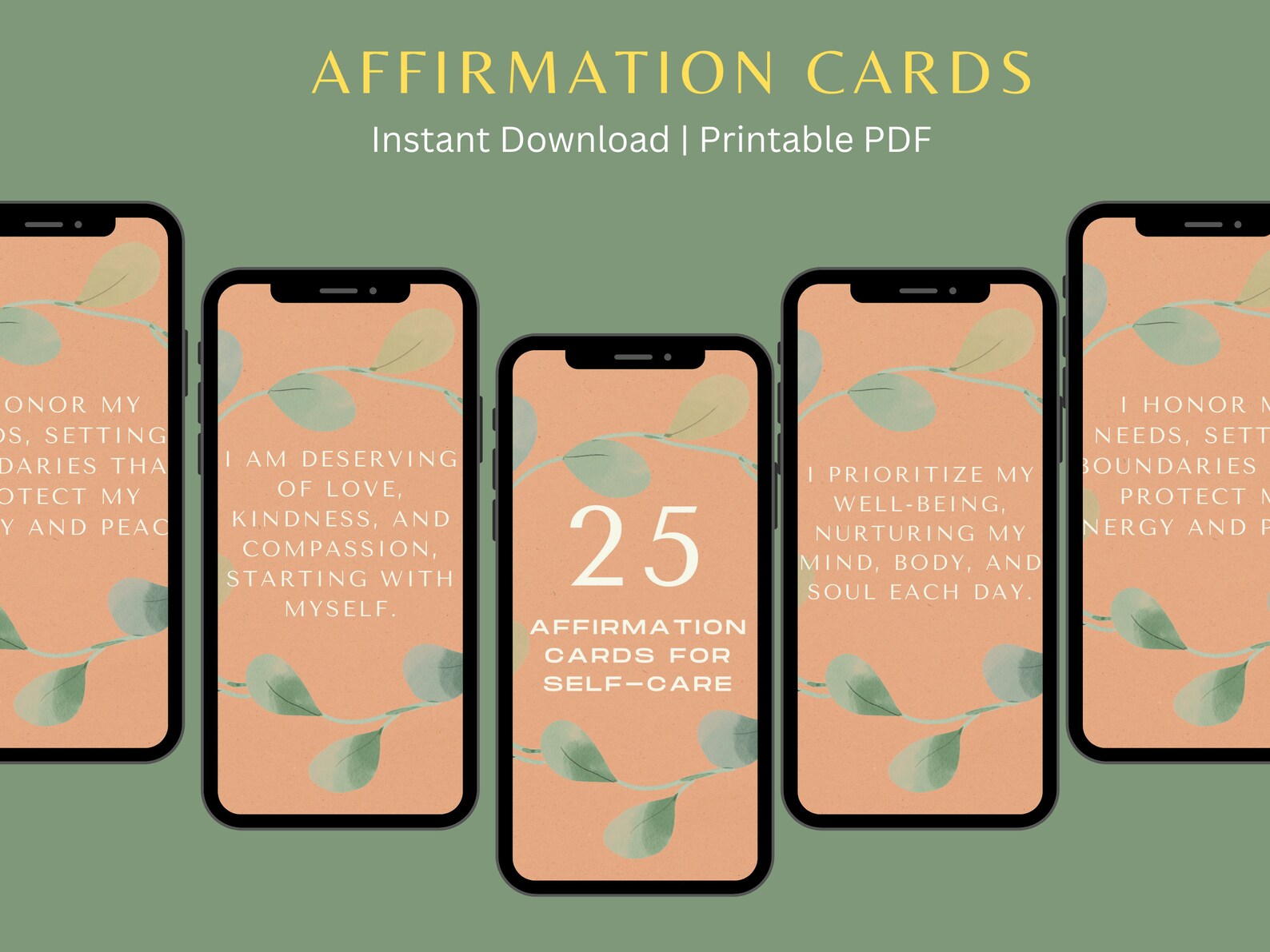 Affirmation Cards for Self-care and Self-discovery Mindful Cards Mental ...