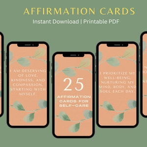 Affirmation Cards for Self-care and Self-discovery Mindful Cards Mental ...