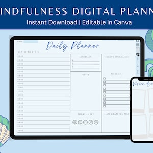 Self Care Planner Mentalhealth Planner Blue Goodnotes Planner Student ...