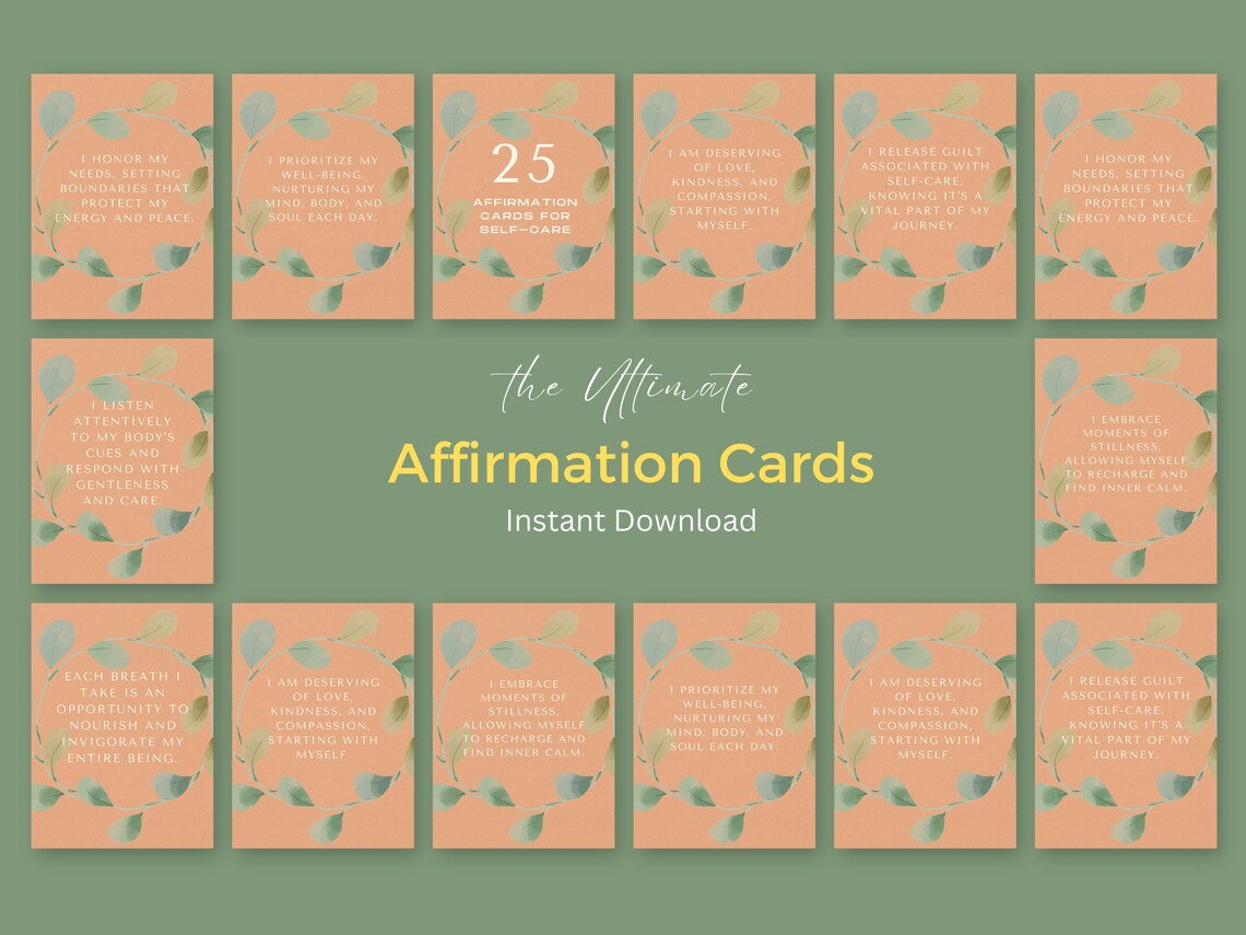 Affirmation Cards for Self-care and Self-discovery Mindful Cards Mental ...