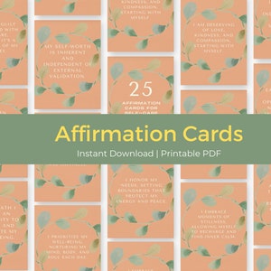 Affirmation Cards for Self-care and Self-discovery Mindful Cards Mental ...