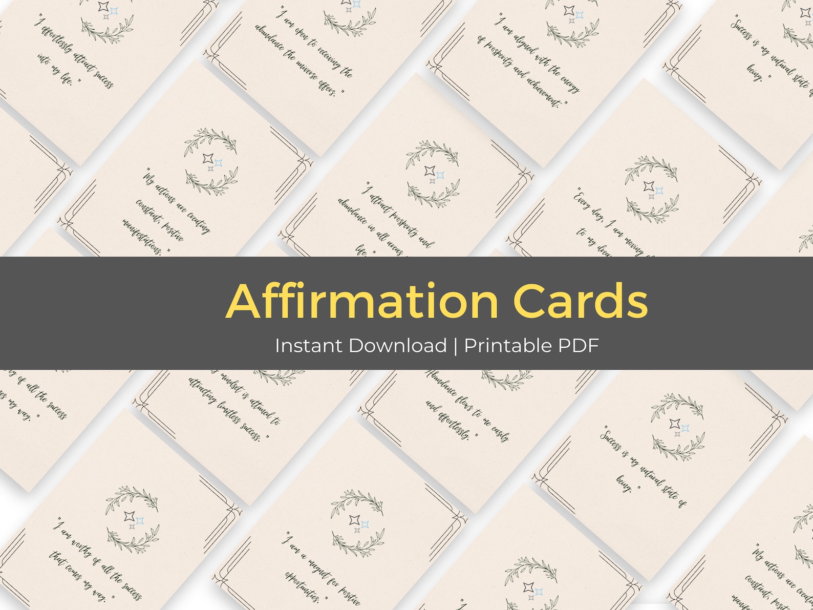 Printable Affirmation Cards for Attracting Success Mental Health ...