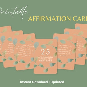 Affirmation Cards for Self-care and Self-discovery Mindful Cards Mental ...