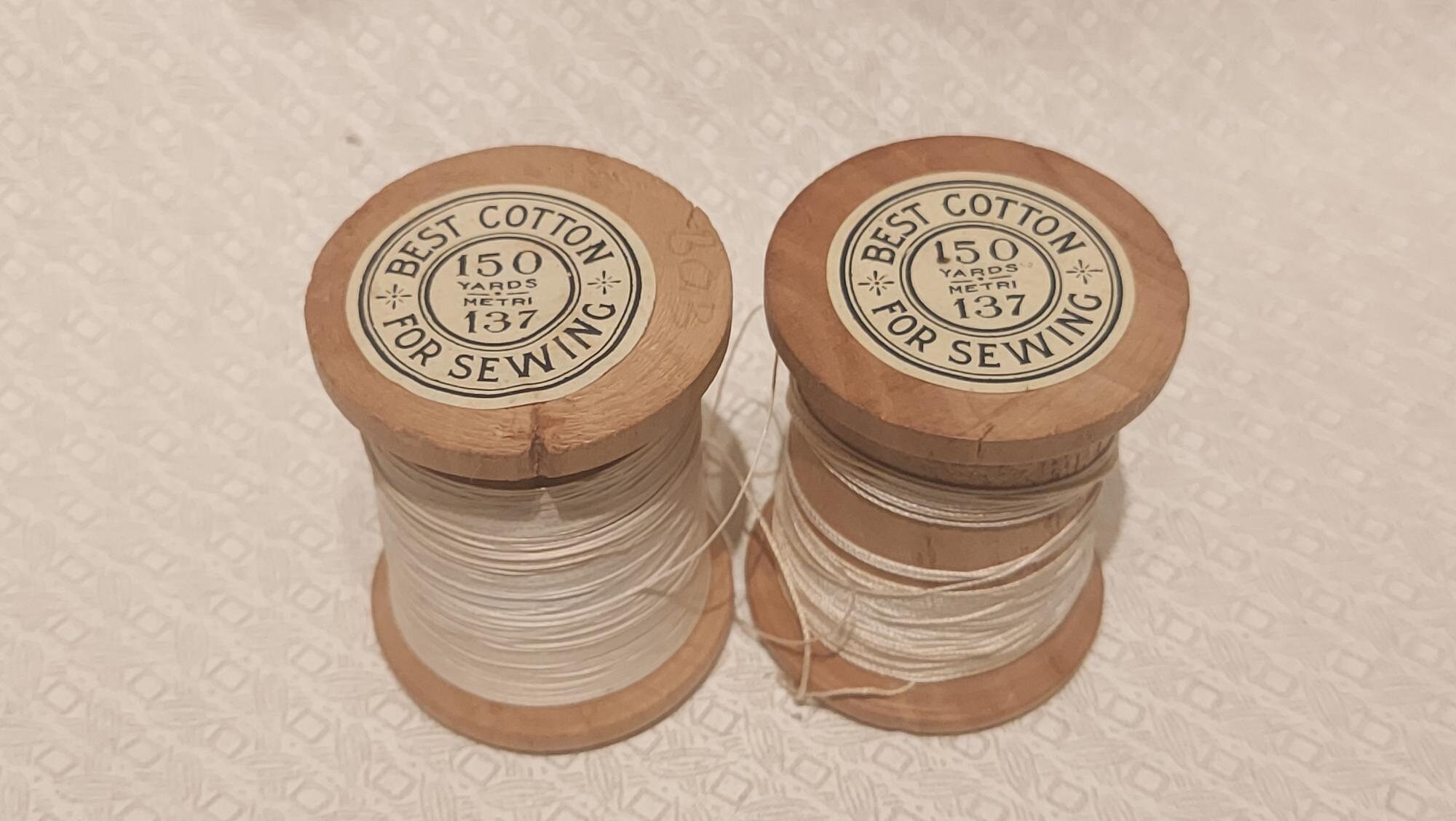 8 Wooden Spools Vintage With Original Thread. Dutch Ploeg - Etsy