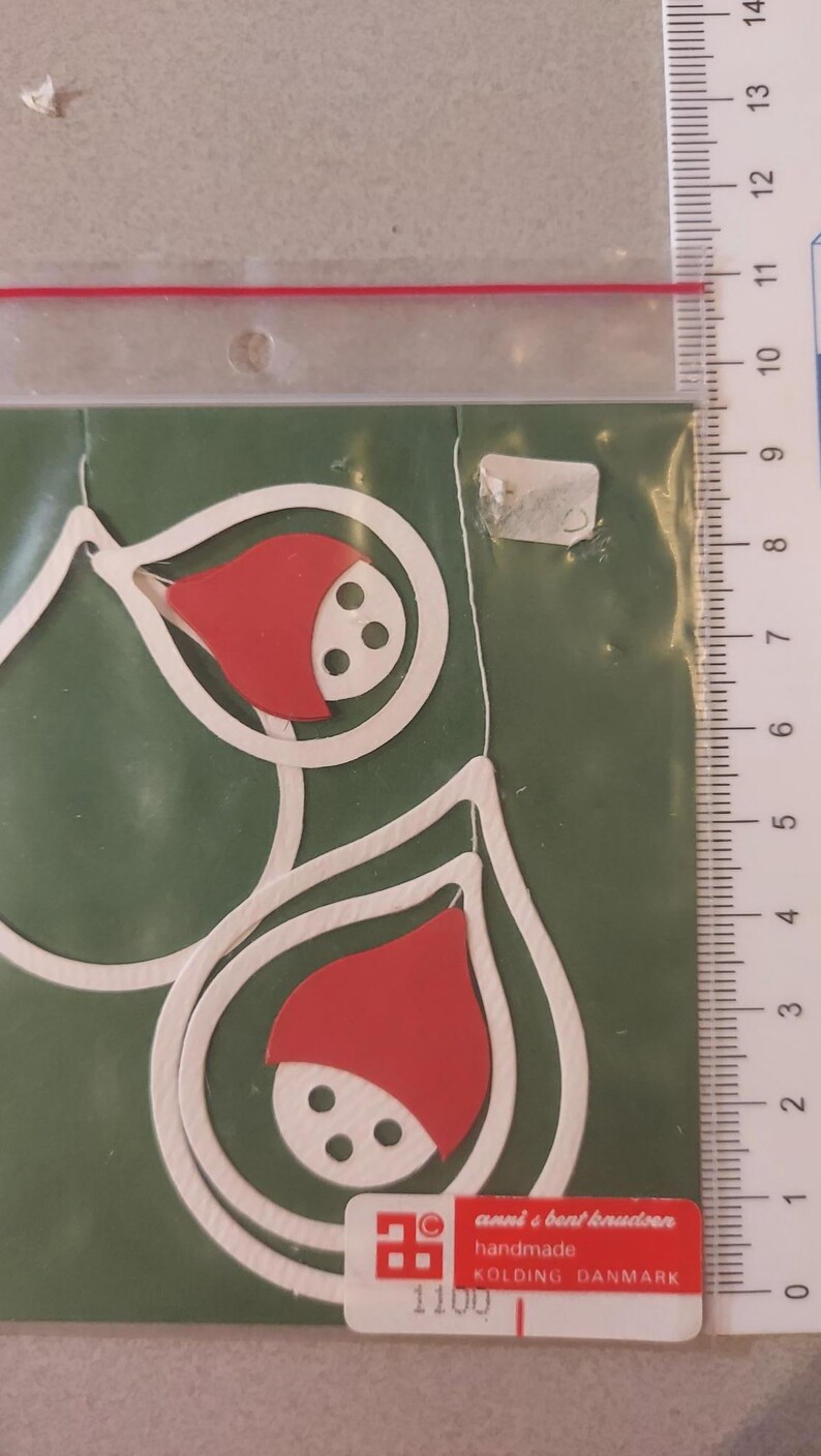 Vintage Annni & Bent Knudsen Paper Ornament. Handmade in Denmark . Two ...