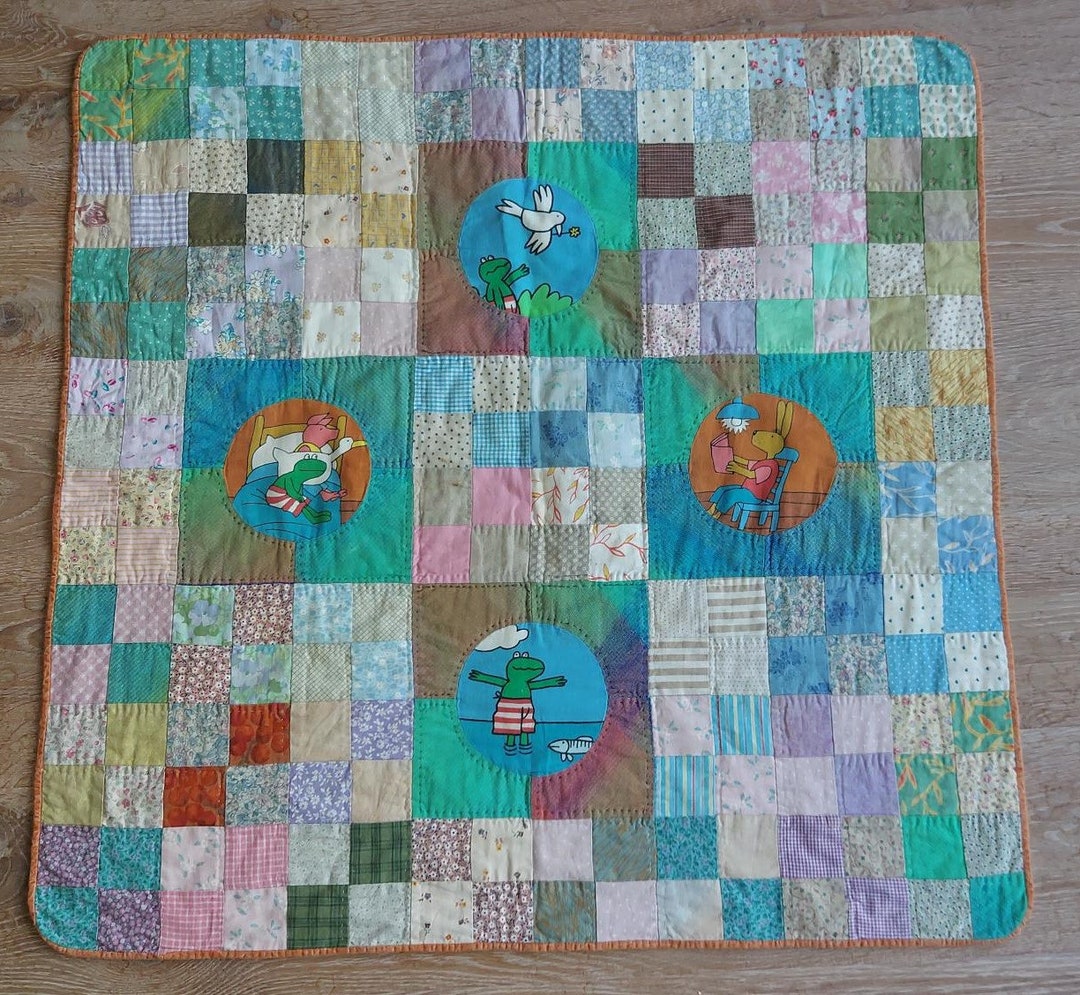 Quilted Baby Play Mat, Hand-made, 'kikker' and Friends. 82 X 82 Cm. - Etsy