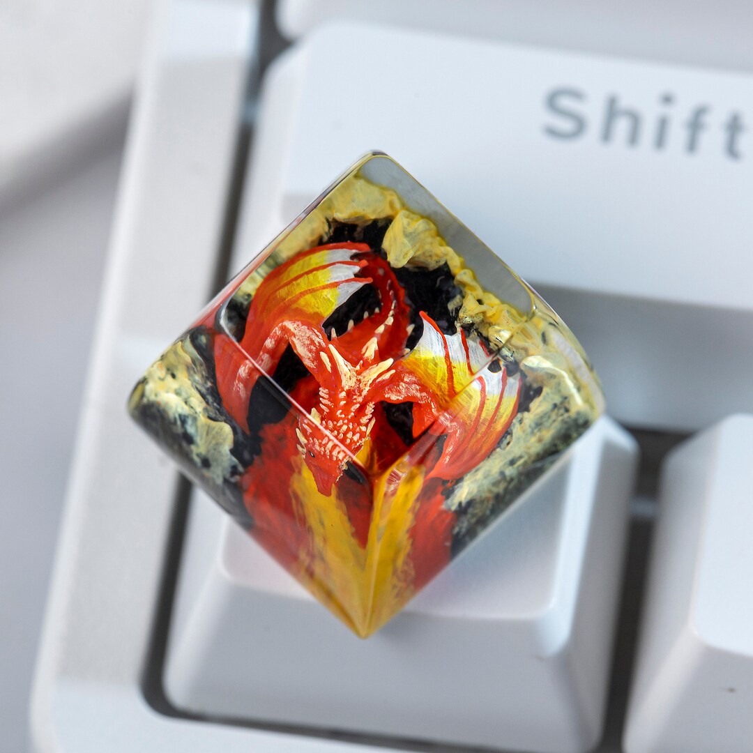 Red Dragon Volcano Keycap Red Dragon Keycap Dragon Keycap - Etsy