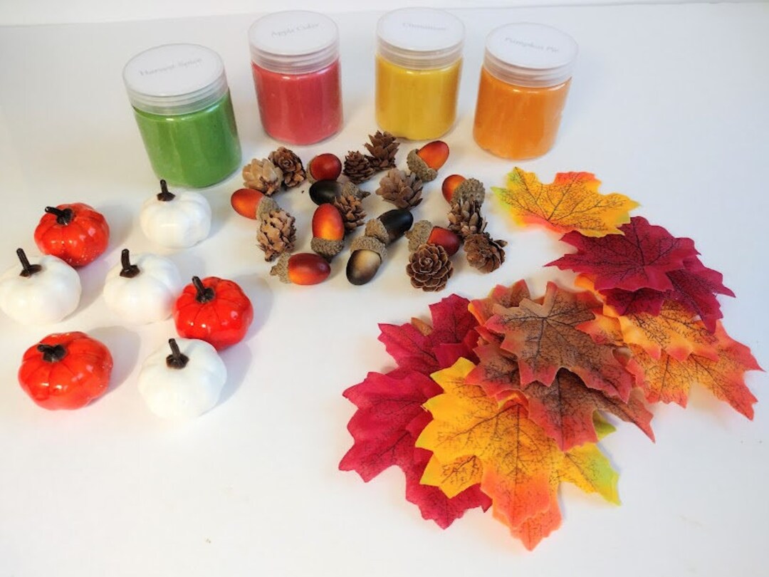Homemade Fall Scented Playdough Kit, Sensory Learning Toy - Etsy