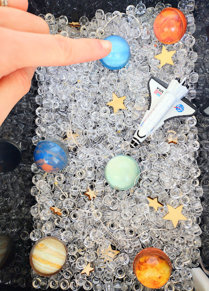 Outer Space Sensory Bin, Solar System, Kids Sensory Play Box - Etsy