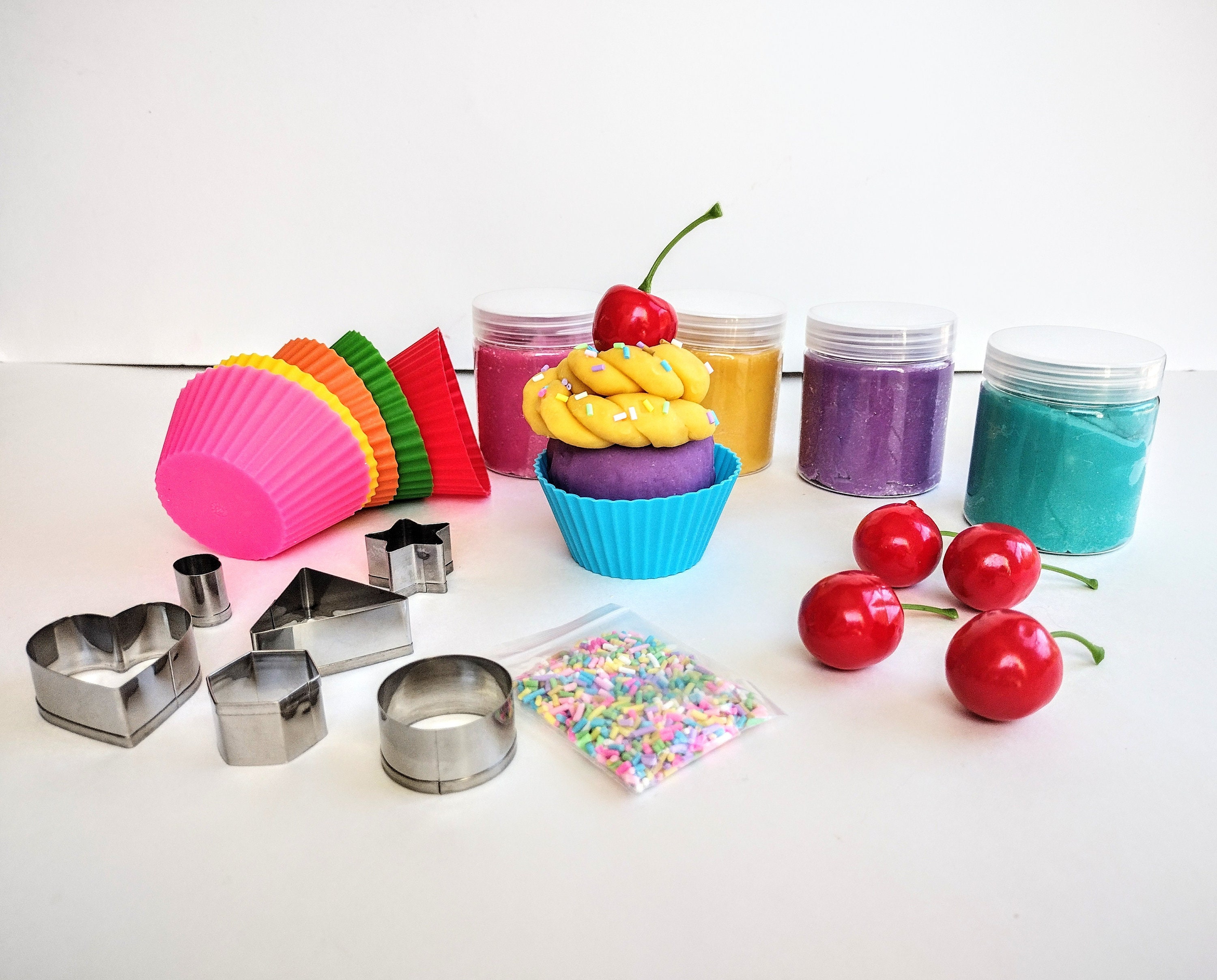 Birthday Playdough Kit, Cupcake Sensory Play, Kids Birthday Gift - Etsy