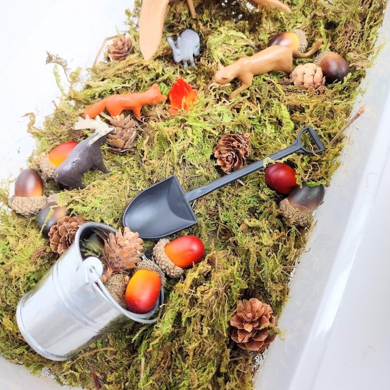 Woodland Animal Toy Bin - Etsy