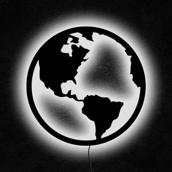 Led World Map - Etsy