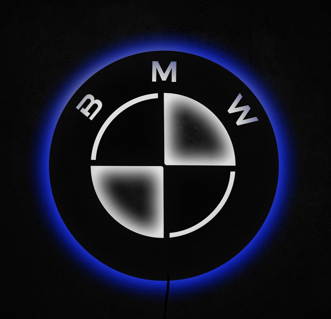 BMW LED Sign, Father's Day, Garage Decor Sign, Man Cave Decor, Custom ...