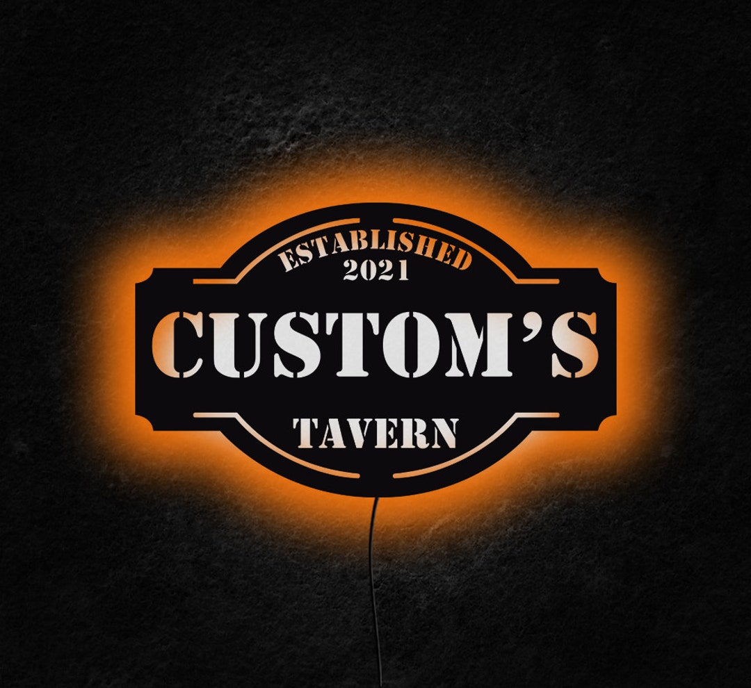 Custom Tavern Sign, Custom Led Sign, Sign for Home Tavern, Neon Sign ...