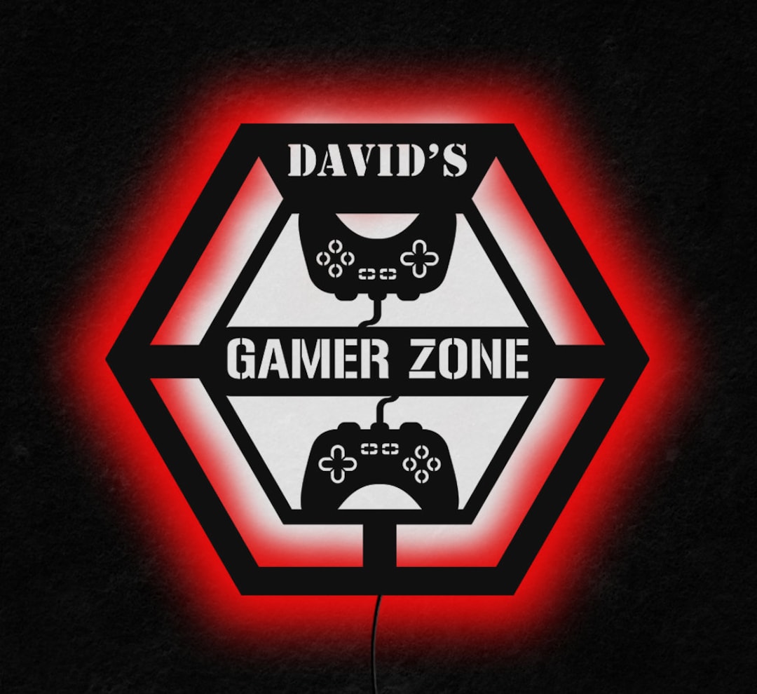 Gamer Zone Neon Sign, Game Zone Wall Sign, Mechanic Led Neon Sign ...