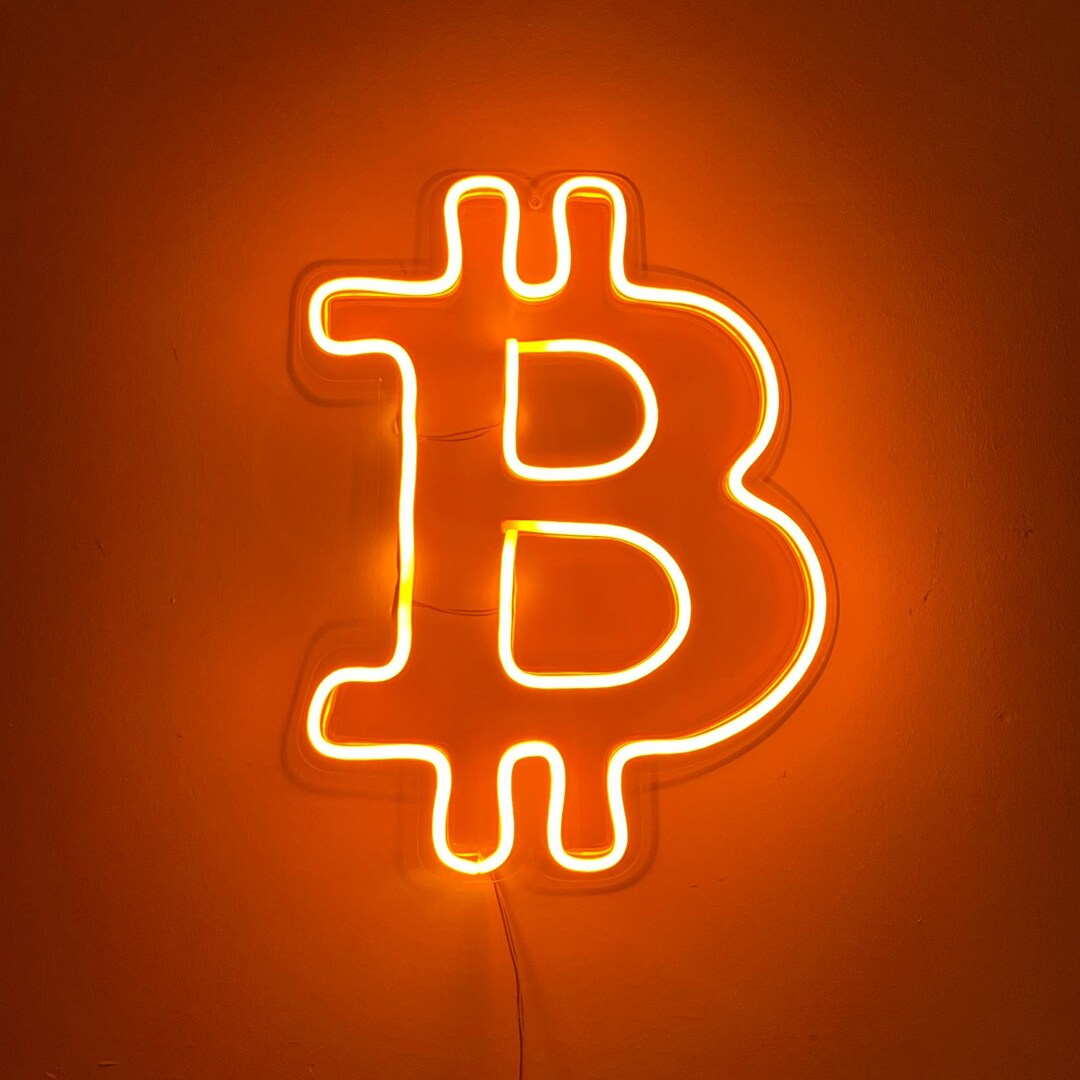 Bitcoin Neon Sign, Flex LED Neon Sign Silicone, Bitcoin Light Decor ...