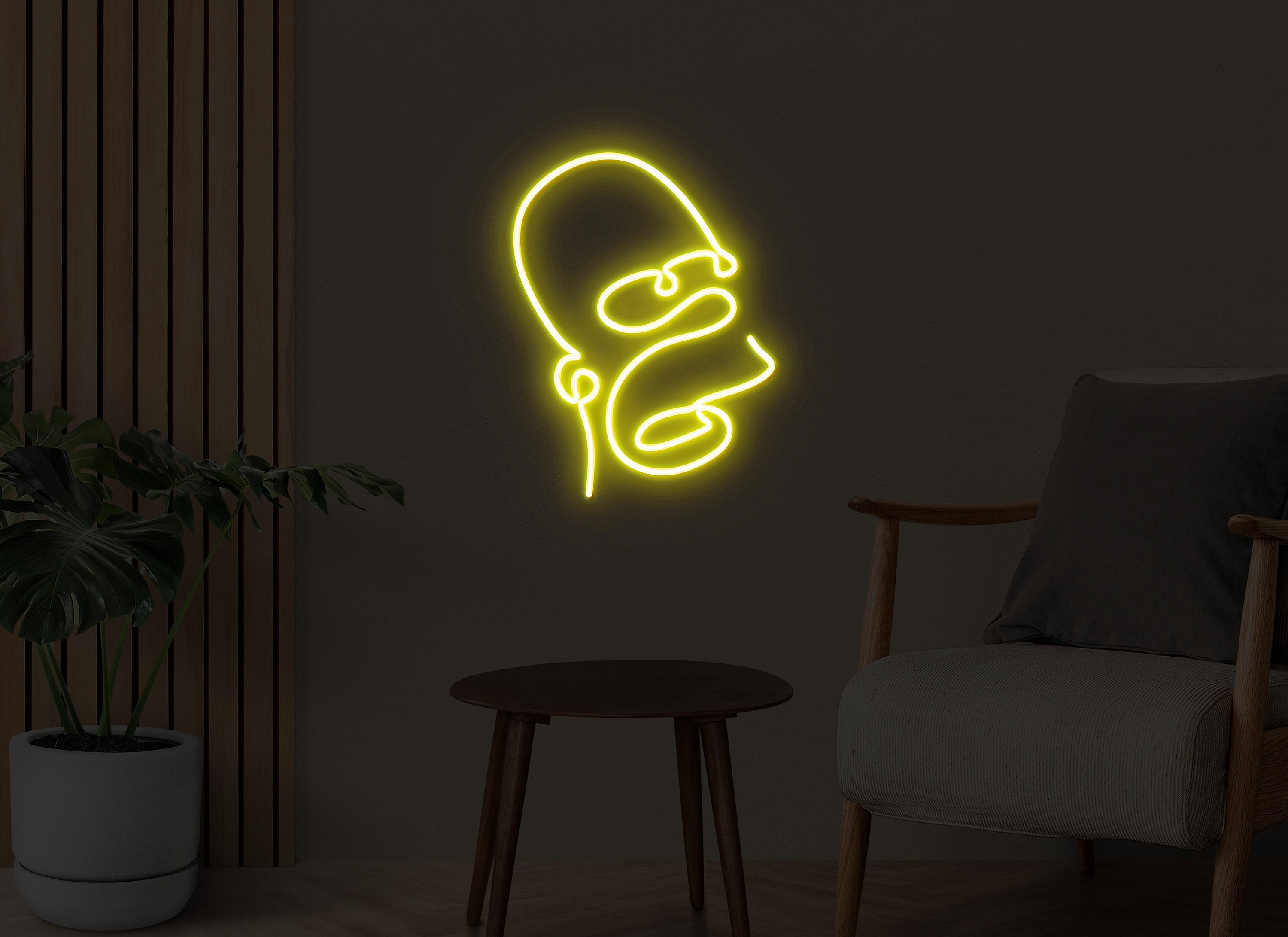 Homer Simpson Neon Sign, the Simpsons Cartoon Wall Art, the Simpsons ...