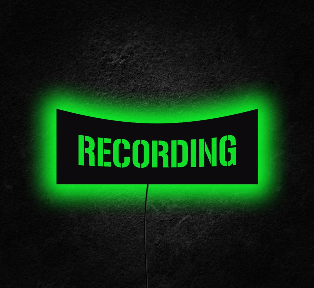 Recording Lighted Sign, Recording Studio Sign, Garage Wall Decor, Gift ...