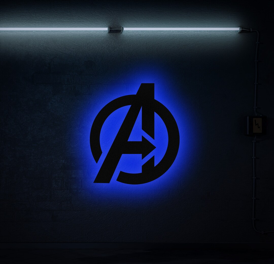 Avengers Led Sign Marvel Neon Sign Avengers Logo Sign - Etsy