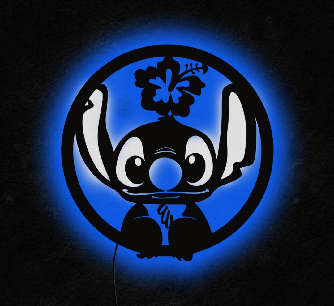 Cute Stitch Wall Art Decor, Cute Stitch Led Sign, Custom Led Neon Sign ...