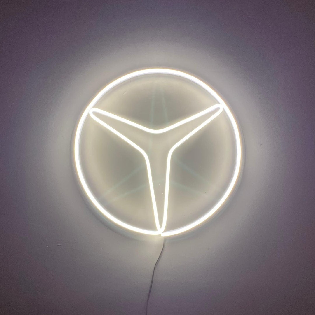 Mercedes Car Neon Sign, Garage Wall Decor, Mercedes Garage Decor ...