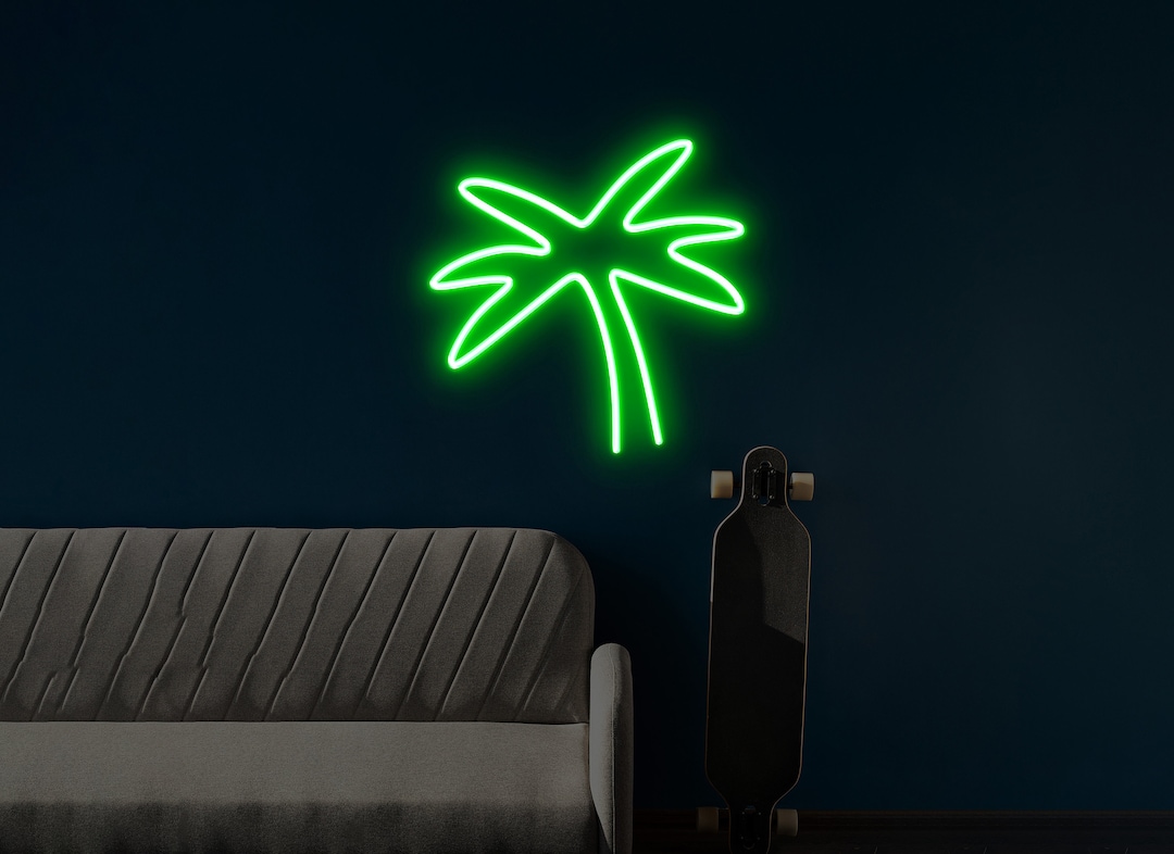 Palm Tree Neon Sign, Tree Neon Sign, Beach Neon Sign, Coconut Palm Neon ...