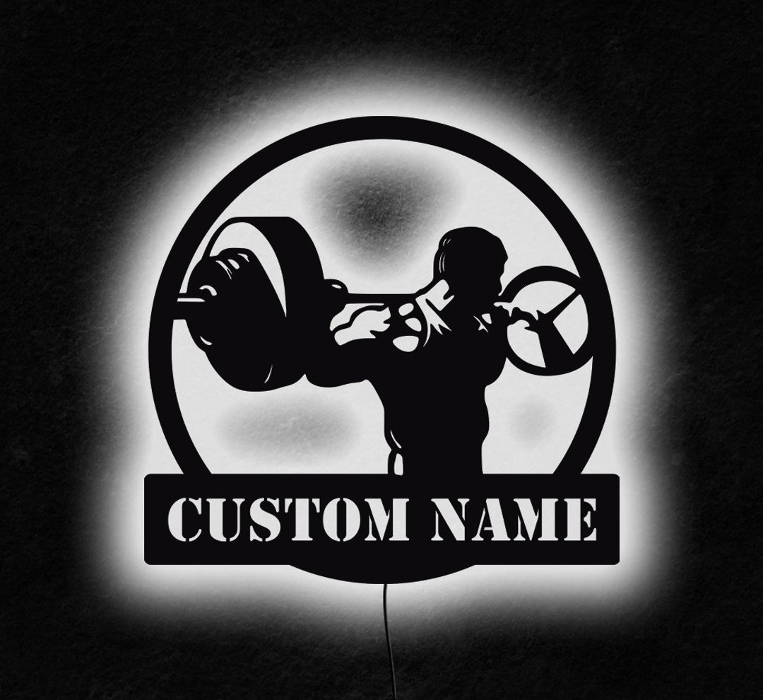 Bodybuilder Gym Led Sign, Gym Decor Wall Hanging, Lighting Wall Art for ...
