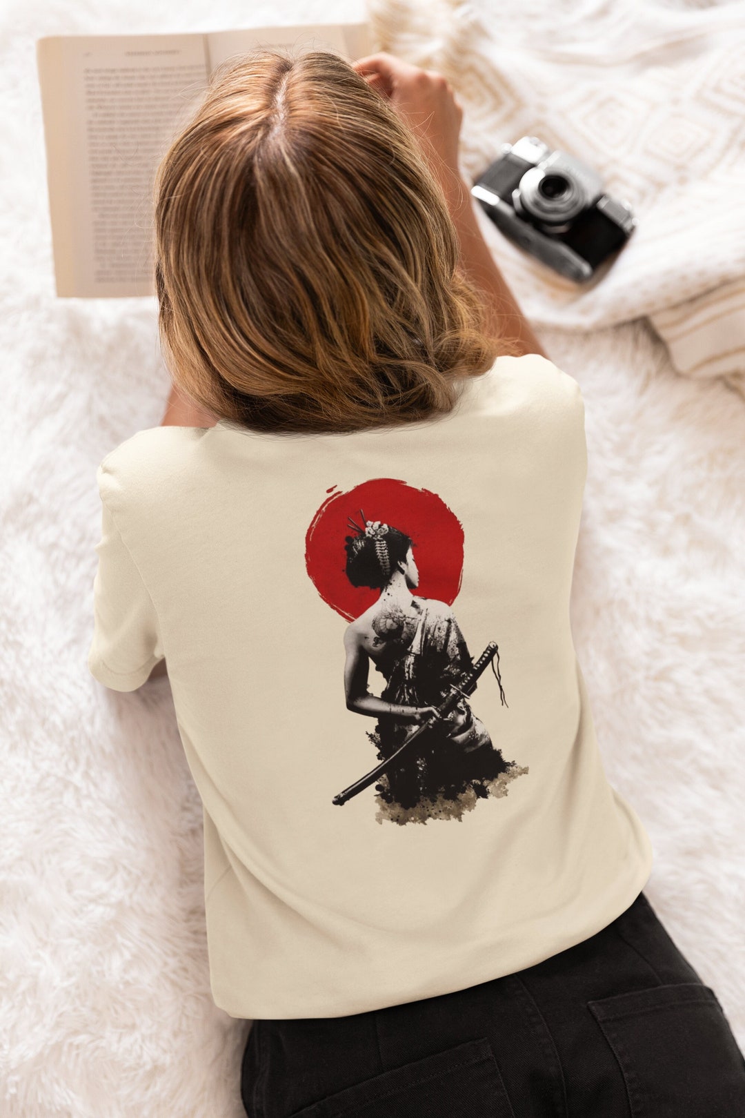 Japanese Geisha Warrior Shirt, Geisha Warrior Tee, Graphic T-shirt ...
