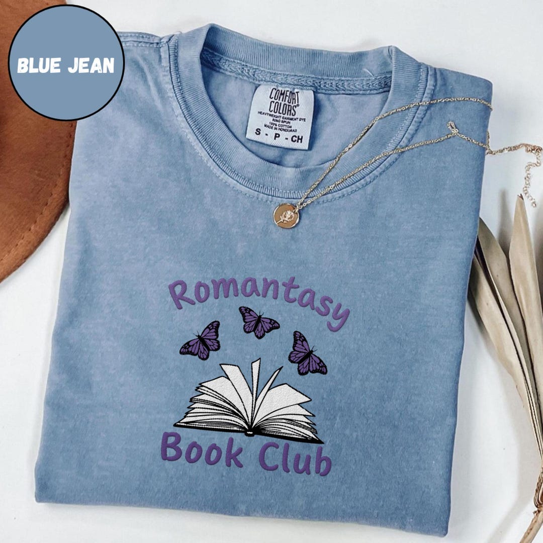 Romantasy Embroidered Comfort Colors Shirt, Smut Shirt, Romantasy ...