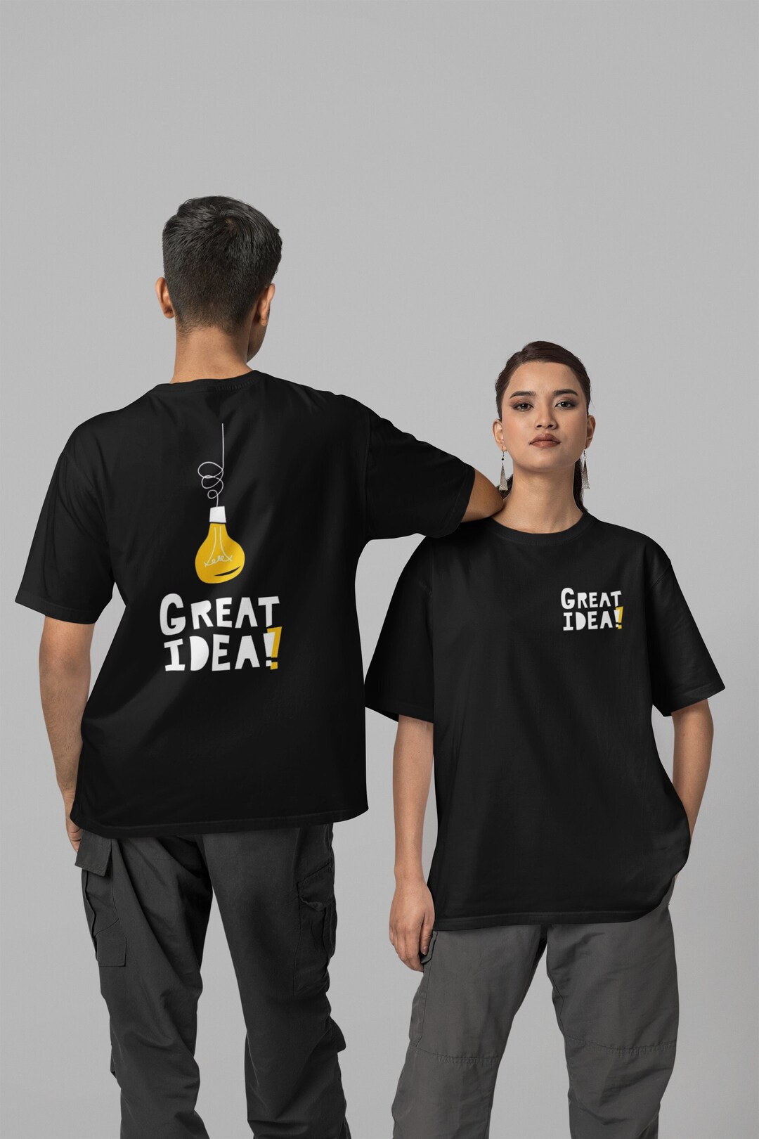 Great Idea Light Bulb Shirt, Unisex Oversized Tee, Inspirational Tee ...