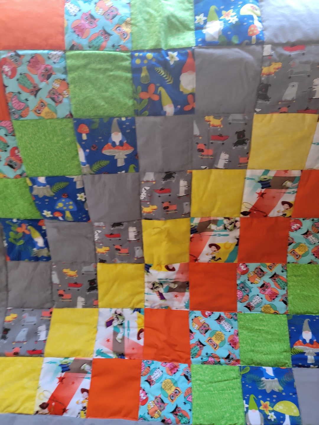 Handmade Mixed Pattern Child's Quilt Ozark Mountains Craft 35x39 - Etsy