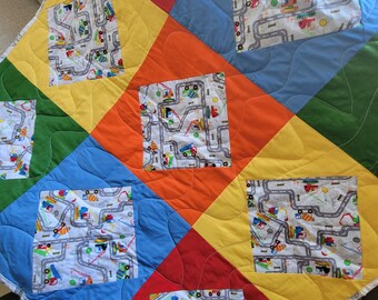 Handmade Mixed Pattern Child's Quilt Ozark Mountains Craft 35x39 - Etsy