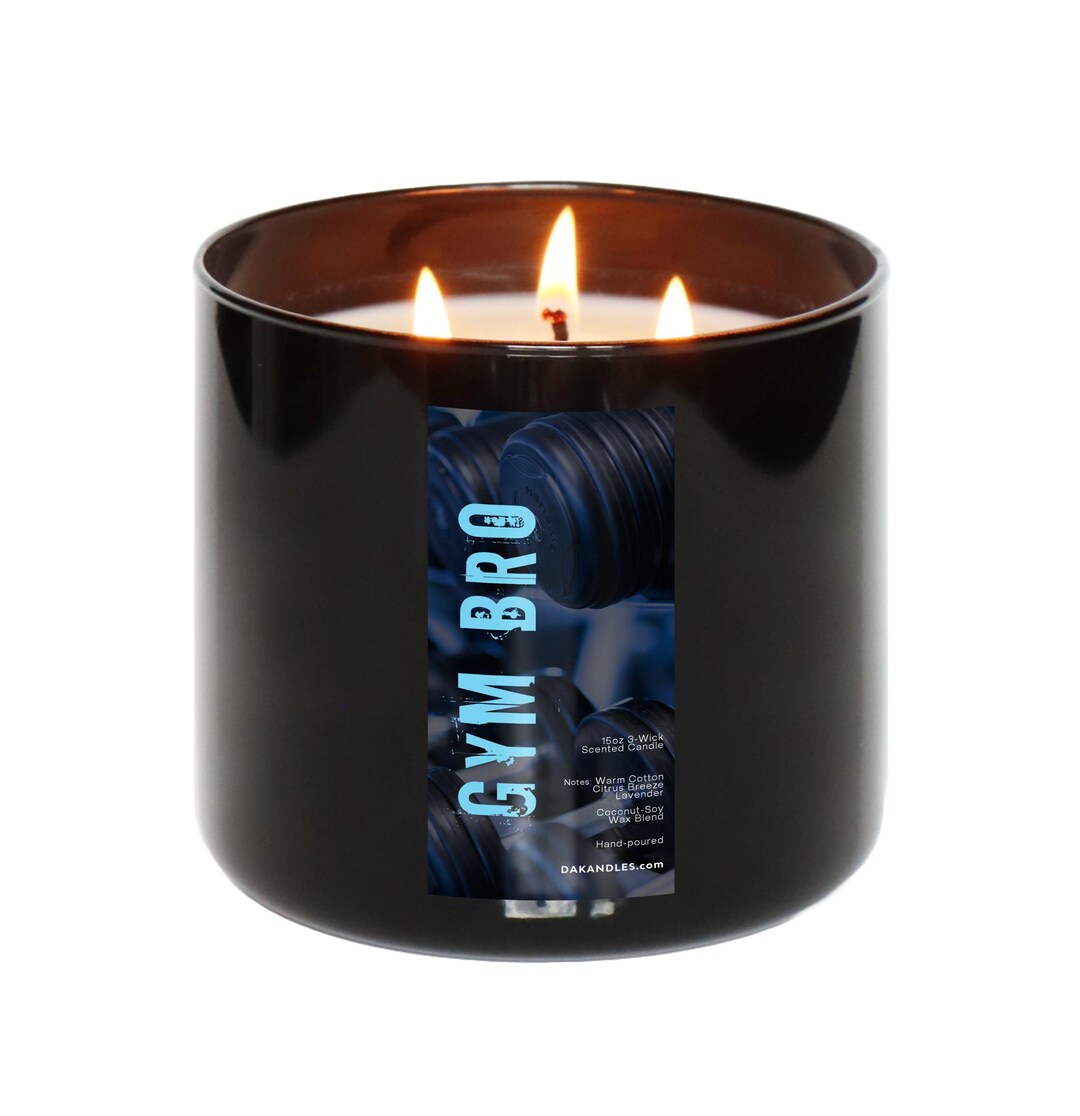 Gym Bro Candle | Fresh Warm Laundry Cotton Scented | Fresh Lavender ...