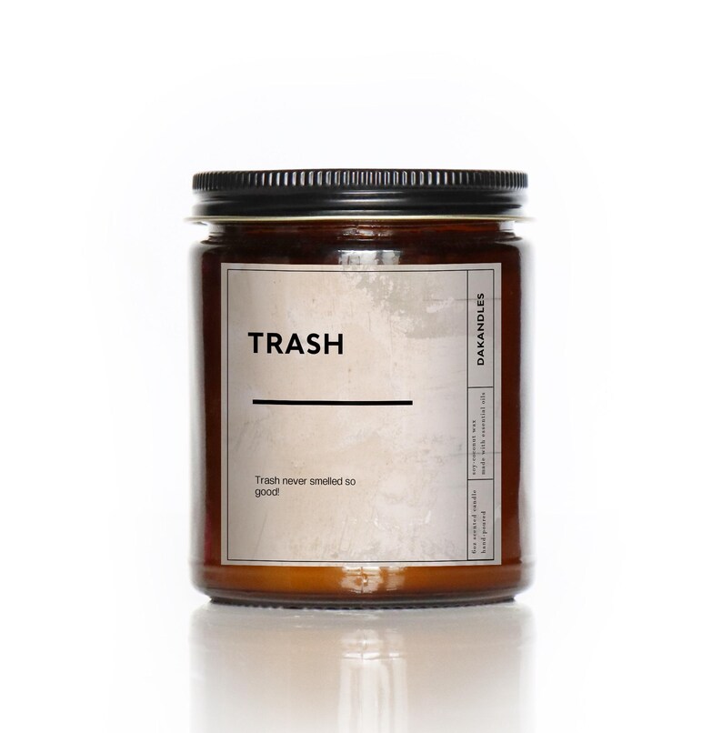 Trash Candle | Gag Gift for Father's Day Birthday Christmas | Quirky ...