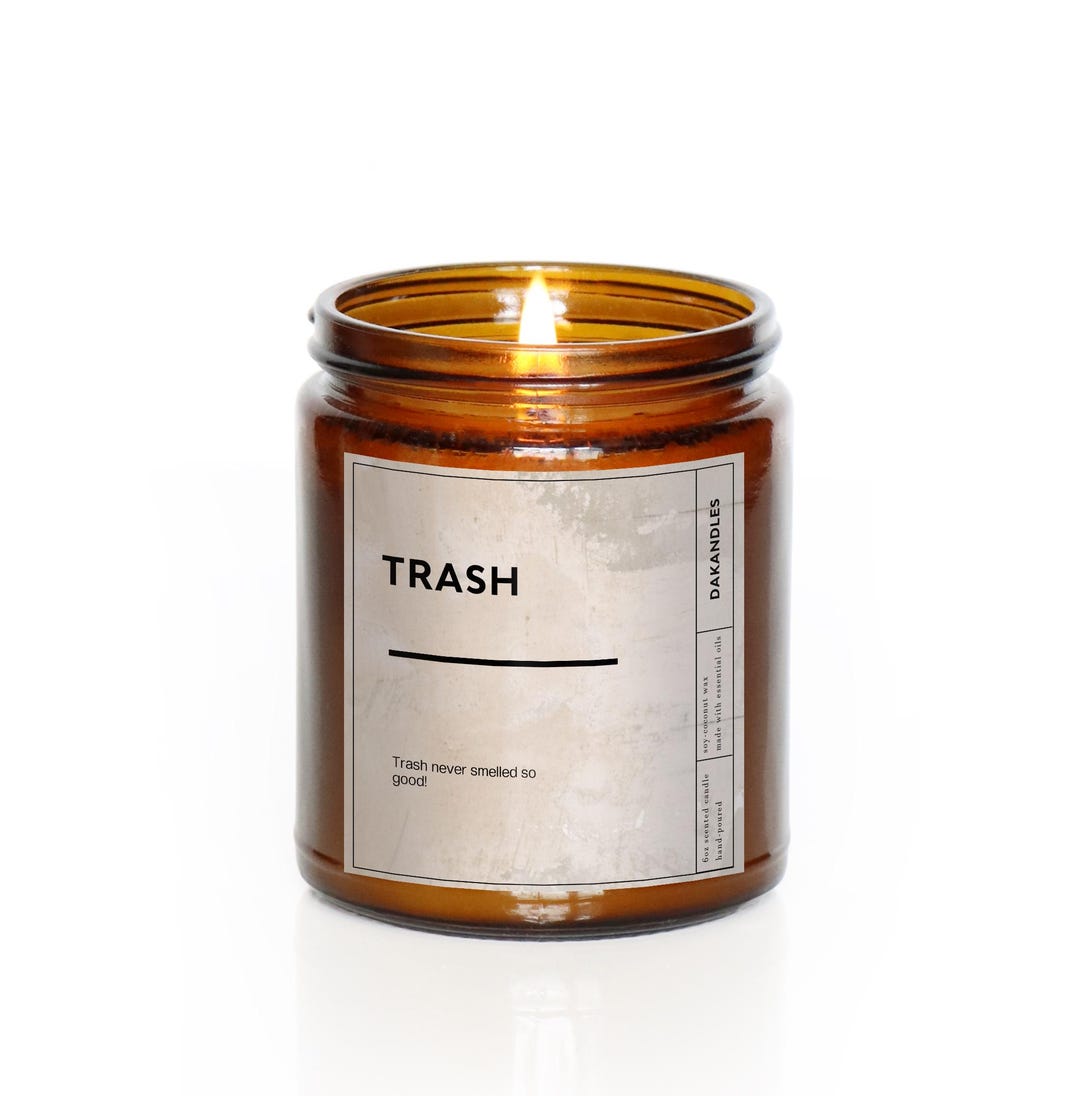 Trash Candle | Gag Gift for Father's Day Birthday Christmas | Quirky ...
