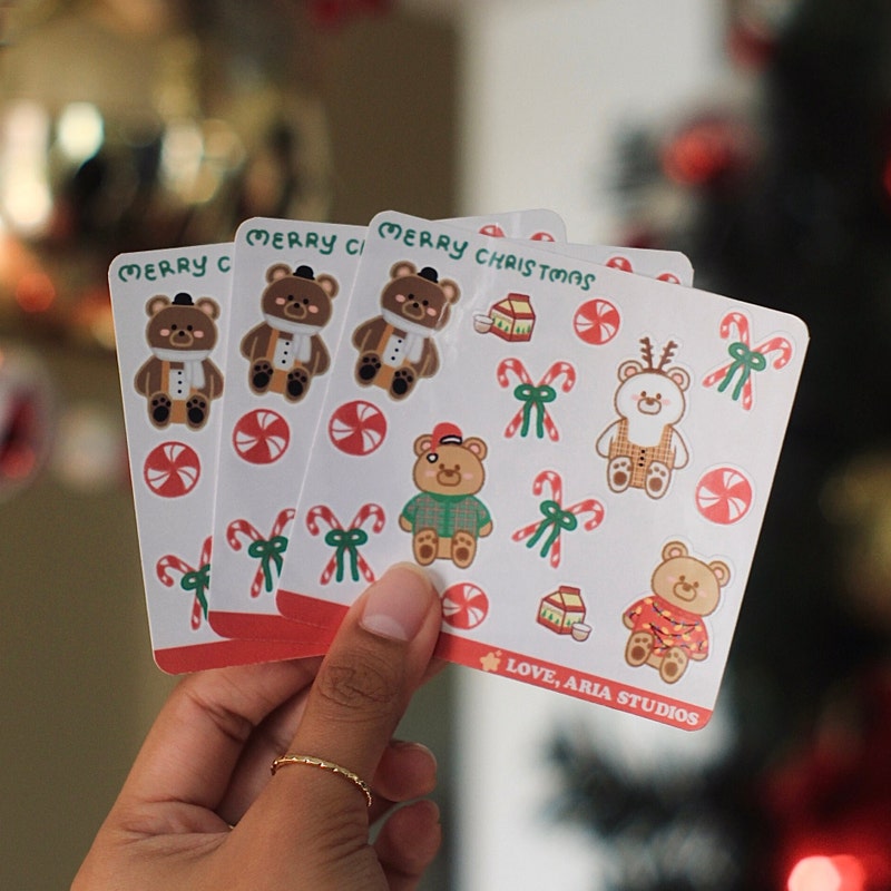 Christmas Stickers Sheet - Etsy