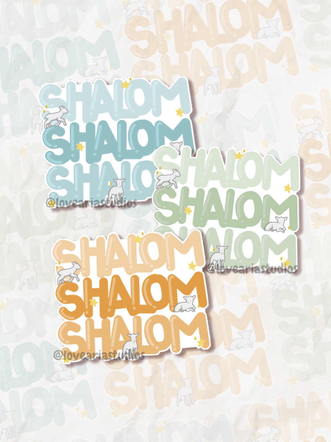 Shalom Stickers | Greetings | Hebrew | Faith-based | Bible Stickers ...