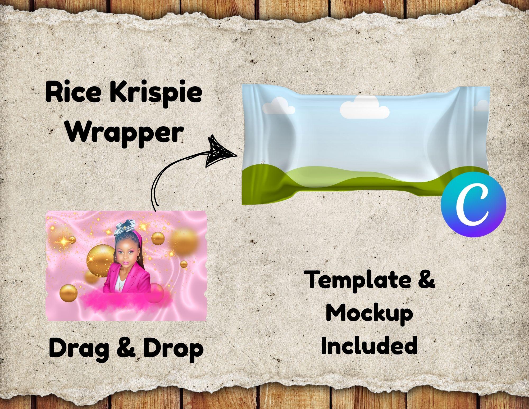 DIY Rice Krispie Wrapper Template, Digital Wrapper, Canva Editable ...