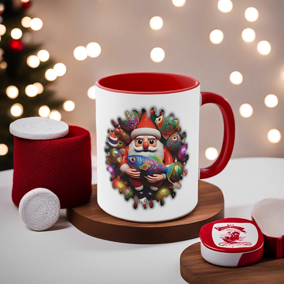 Happy Santa Christmas Mug Christmas Gift Christmas Cup Festive ...