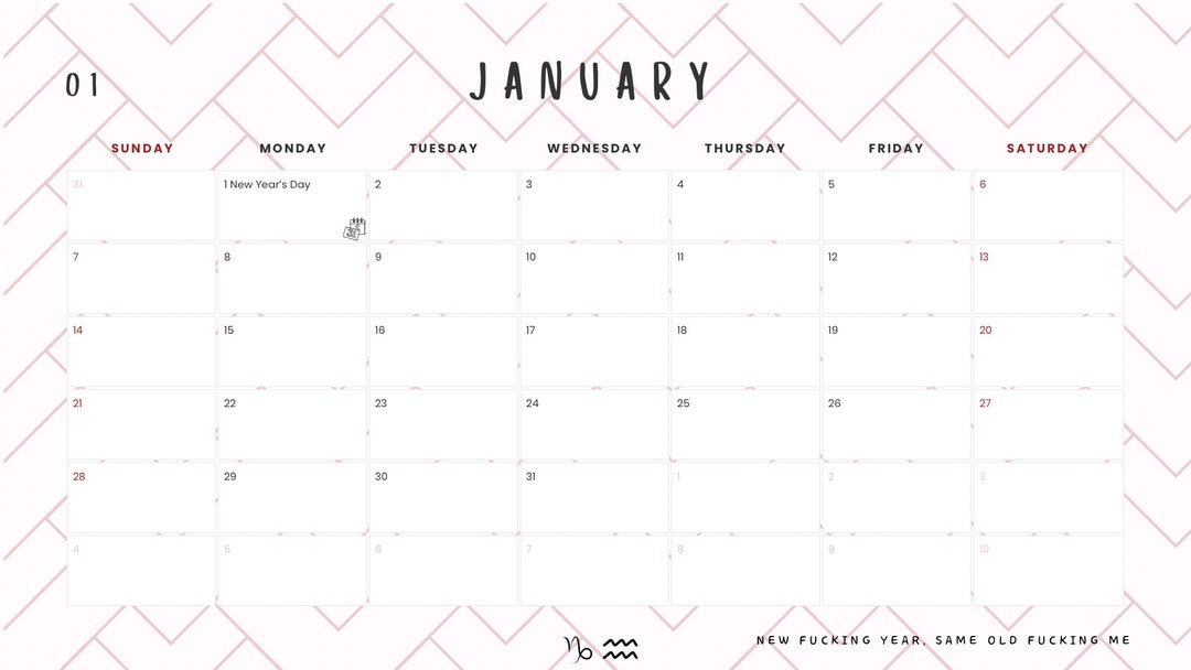 Downloadable Lazy Girl 2024 Calendar - Etsy