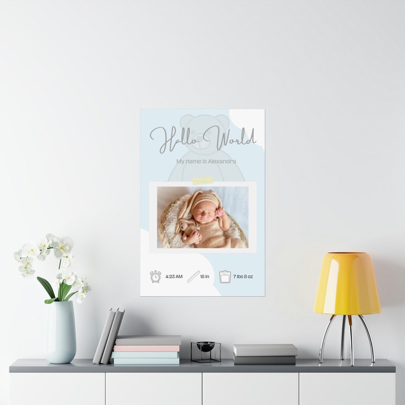 Newborn Poster Custom Newborn Poster Matte Vertical Posters - Etsy