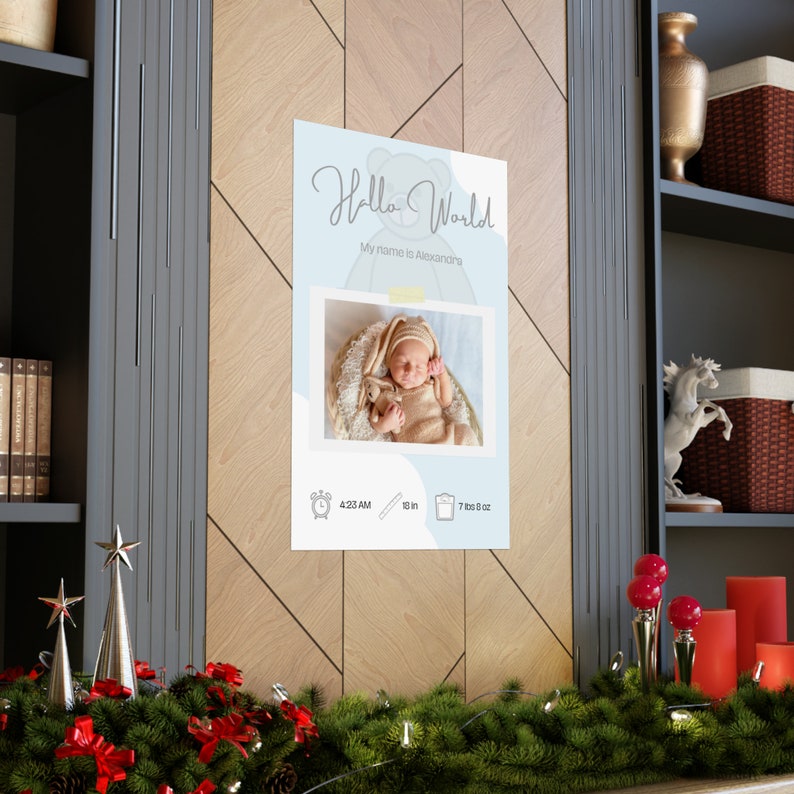 Newborn Poster Custom Newborn Poster Matte Vertical Posters - Etsy