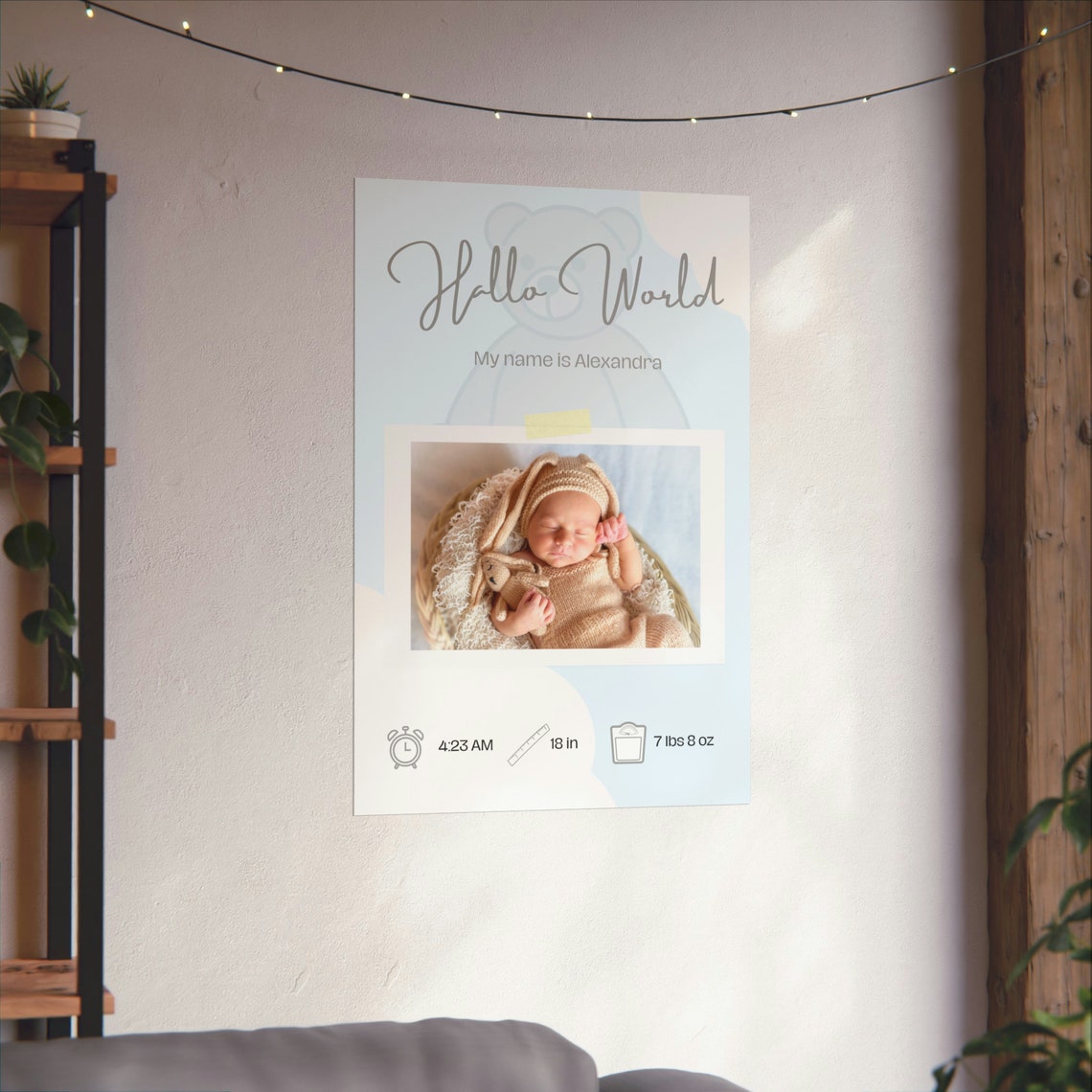 Newborn Poster Custom Newborn Poster Matte Vertical Posters - Etsy